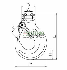 Sling Hook Drop Forged Clevis Hook With Latch Indusco Grade 80 Clevis ...